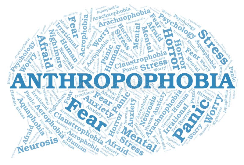 Anthropophobia Fear of People or Society Word Cloud Concept 3 Stock ...
