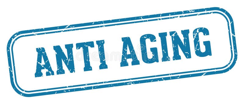 Anti Aging Stamp. Anti Aging Rectangular Stamp on White Background ...