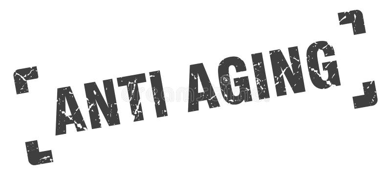 Anti Aging Stamp. Square Grunge Sign Isolated on White Background Stock ...