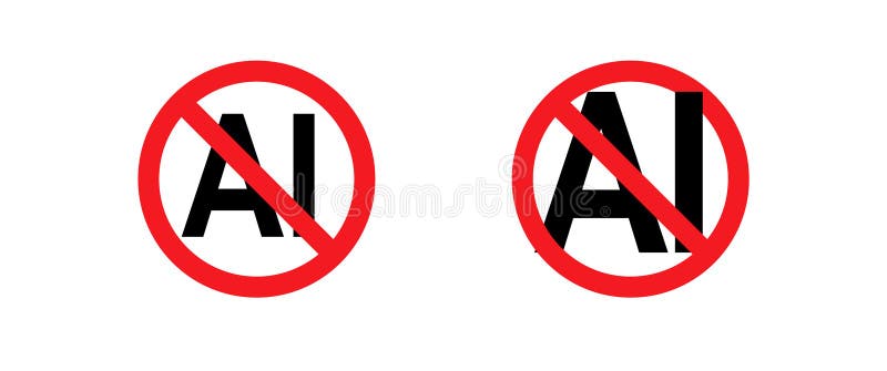 Anti-AI Symbol Vector Artificial Intelligence Stock Illustration ...