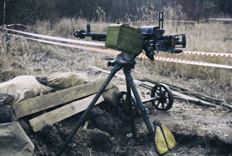 Anti-aircraft Guns, Authentic Machine Gun during the Second World War ...