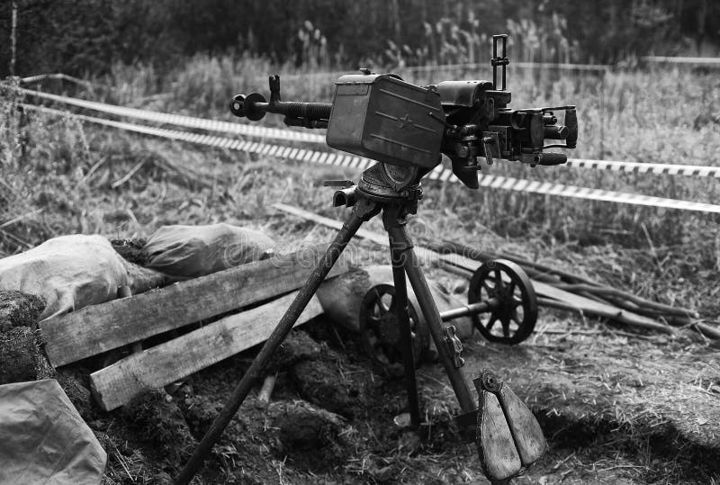 Anti-aircraft Guns, Authentic Machine Gun during the Second World War ...
