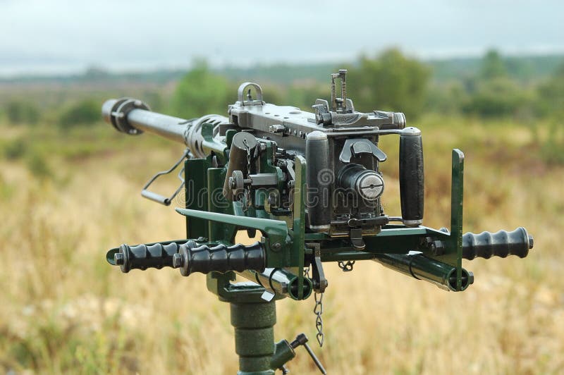 Anti-Aircraft Machine Gun stock photo. Image of male, militia - 7137778
