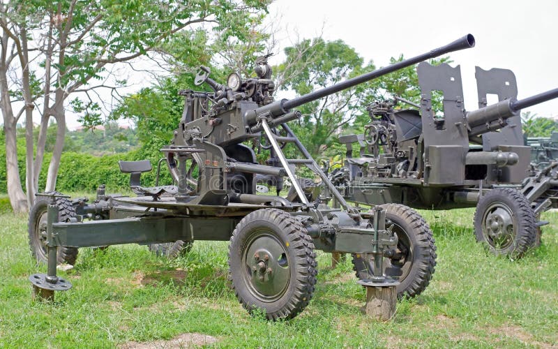 Ammunition Rib on Anti-Aircraft Machine Gun Stock Image - Image of fire ...