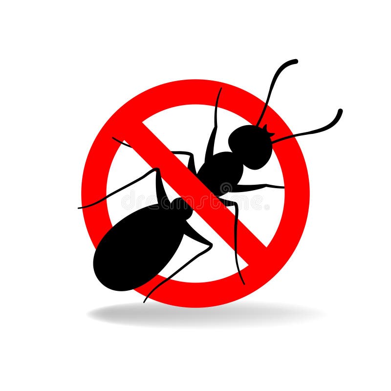 Anti Ant No Ants Vector Sign Stock Vector - Illustration of repellent ...