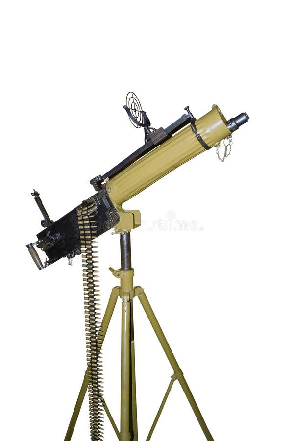 Ammunition Rib on Anti-Aircraft Machine Gun Stock Image - Image of fire ...