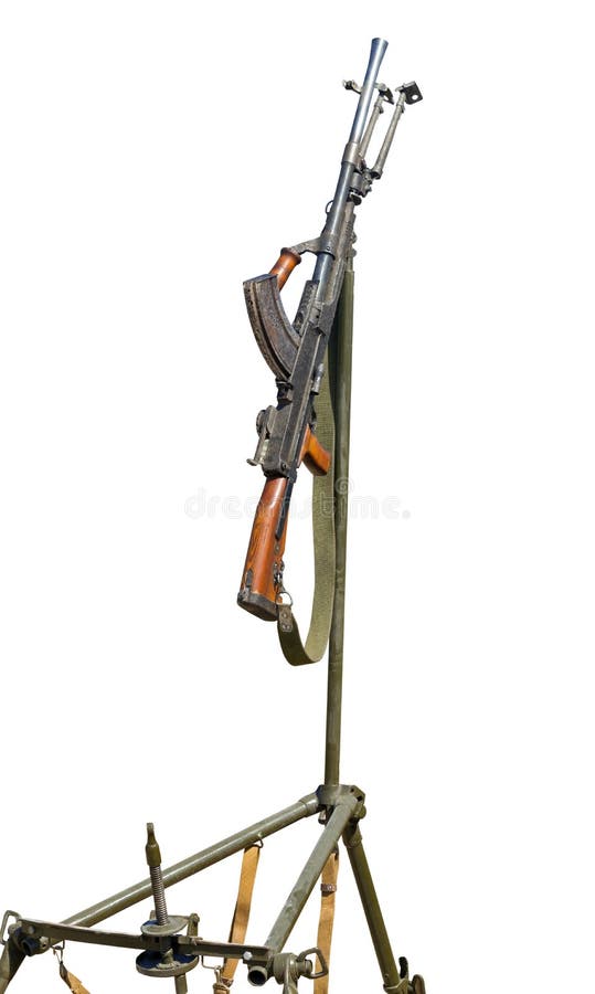 Ammunition Rib on Anti-Aircraft Machine Gun Stock Image - Image of fire ...