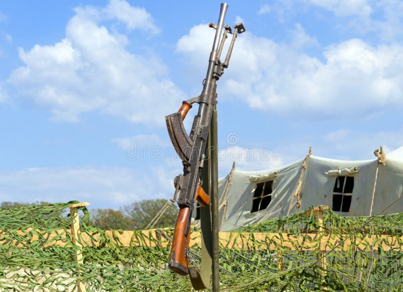 Ammunition Rib on Anti-Aircraft Machine Gun Stock Image - Image of fire ...