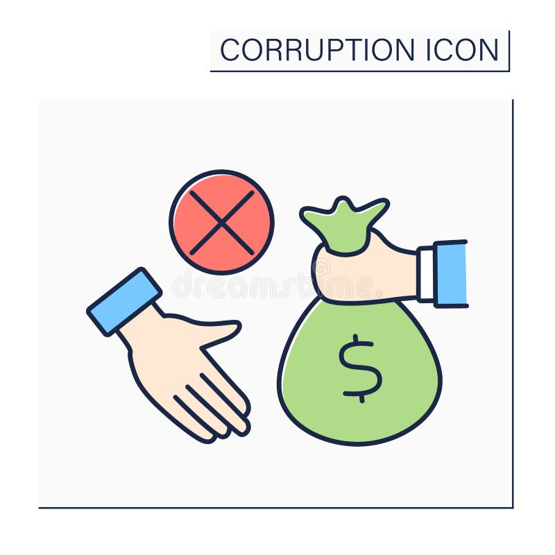Anti bribery color icon stock vector. Illustration of conspiracy ...