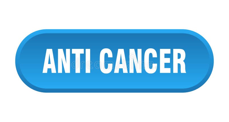 Anti Cancer Button. Rounded Sign on White Background Stock Vector ...