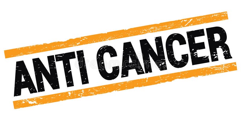 ANTI CANCER Text on Black-orange Rectangle Stamp Sign Stock ...