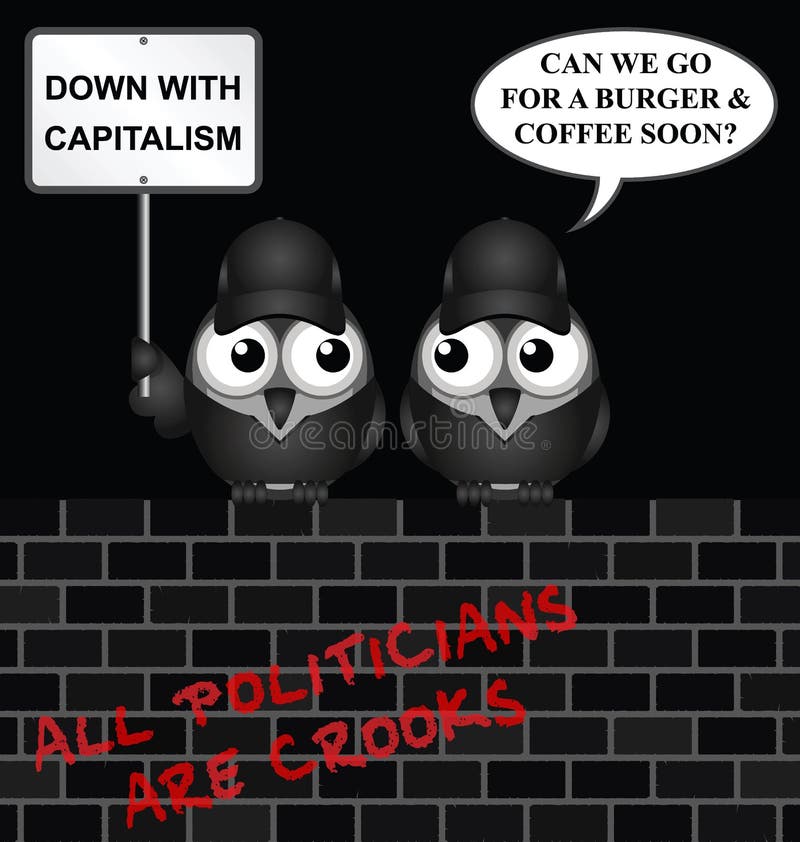 Anti capitalism protest stock vector. Illustration of dissenter - 85792828