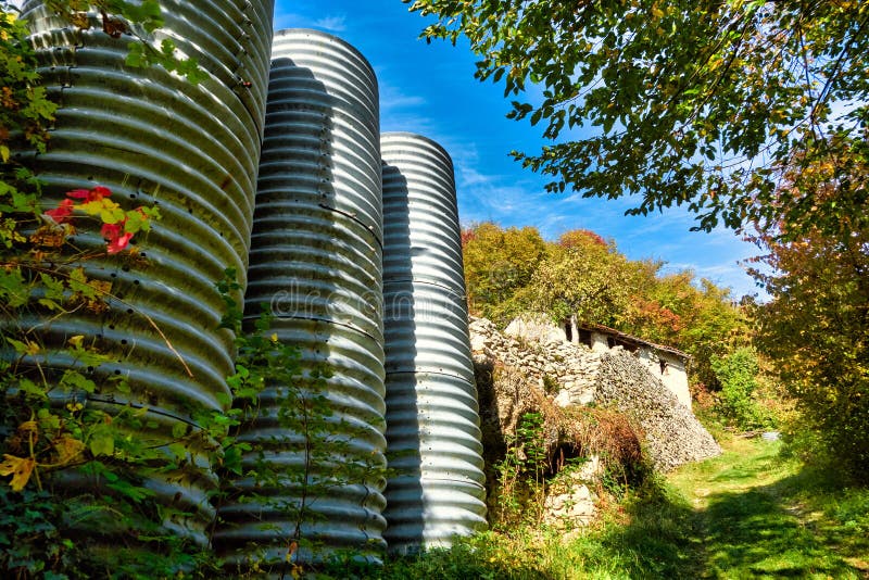 Anti-collapse Metal Containment Structure Stock Image - Image of ...
