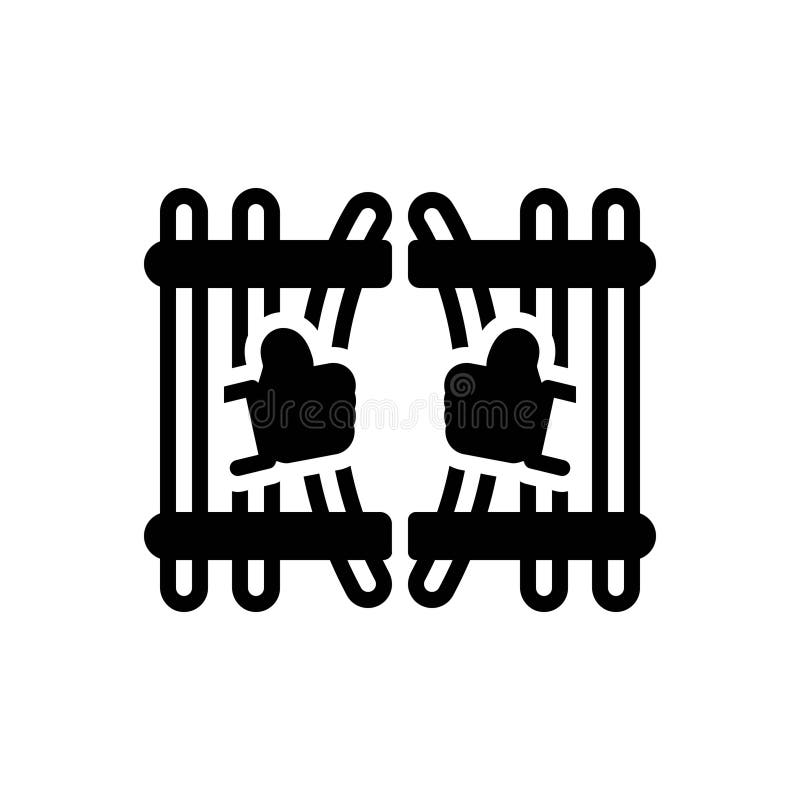 Black Solid Icon for Anti Corruption, Anti and Break Stock Vector ...