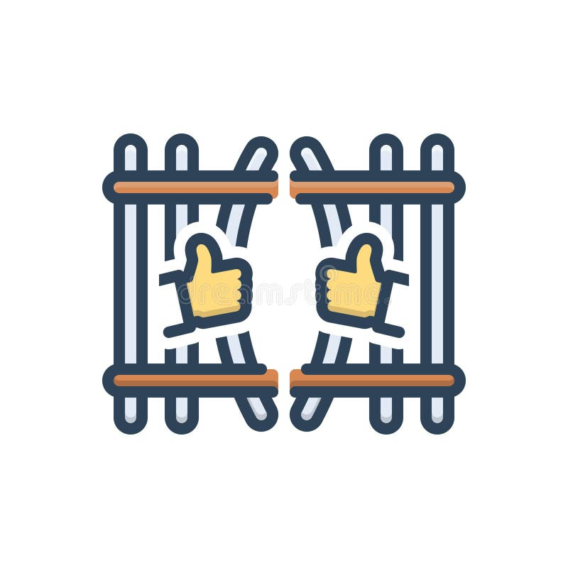 Color Illustration Icon for Anti Corruption, Anti and Break Stock ...