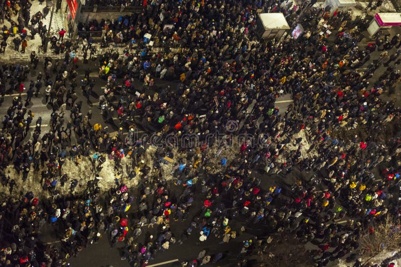 Anti Corruption Protests in Bucharest Editorial Photography - Image of ...