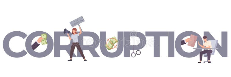 Anti Corruption Text Composition Stock Vector - Illustration of illegal ...