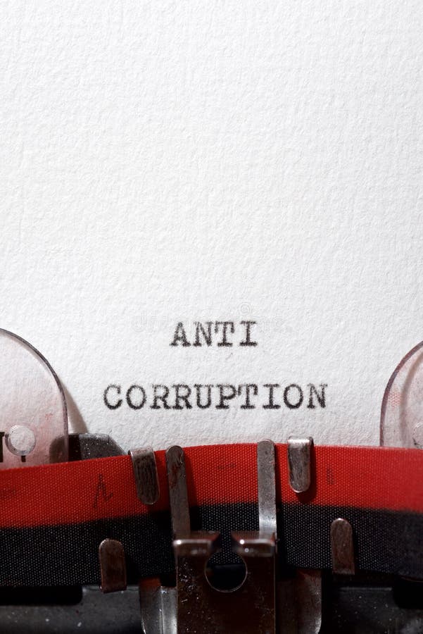 Anti corruption text stock photo. Image of sentence - 217367524