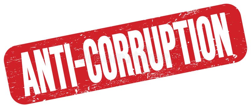 ANTI-CORRUPTION Text on Red Grungy Stamp Sign Stock Illustration ...