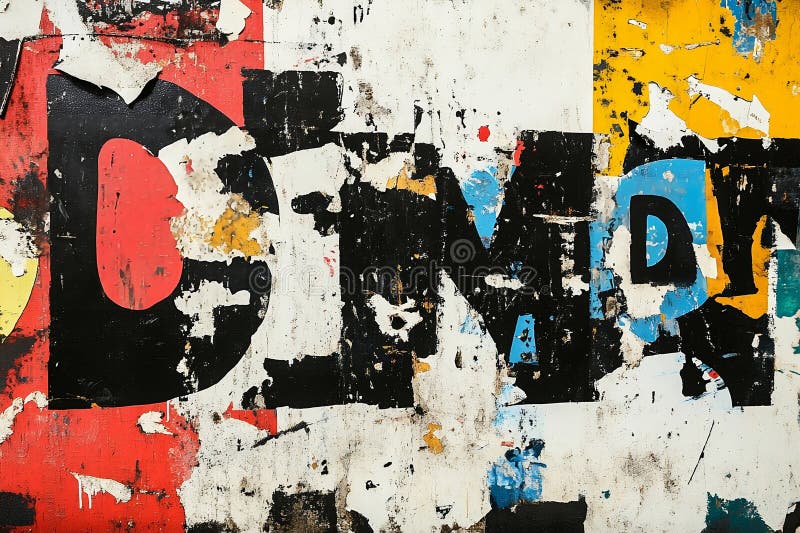 Anti Design Poster with Bold Grunge Typography and Texture. Stock ...