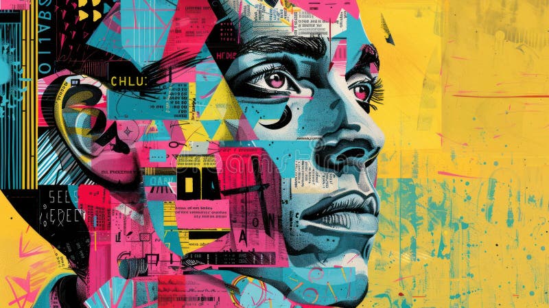 Anti-Design a Rebellious Style with Mixed Fonts Background Stock ...