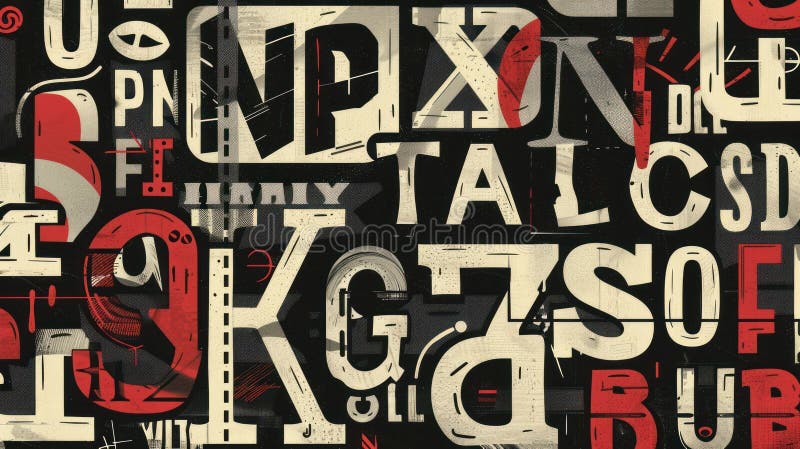 Anti-Design a Rebellious Style with Mixed Fonts Background Stock ...