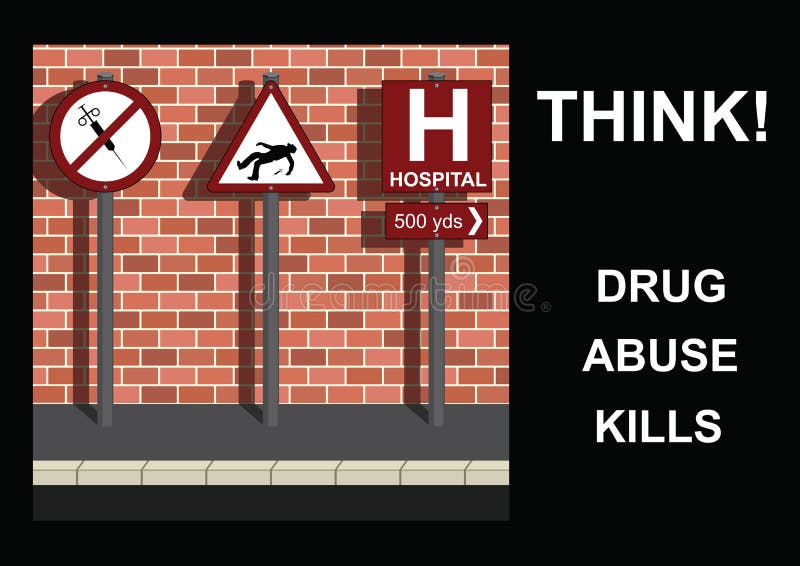 Anti drug Message stock vector. Illustration of narcotic - 12980501