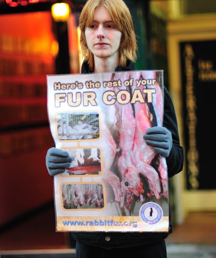 Anti-Fur Protests in Dublin City Editorial Image - Image of rights ...
