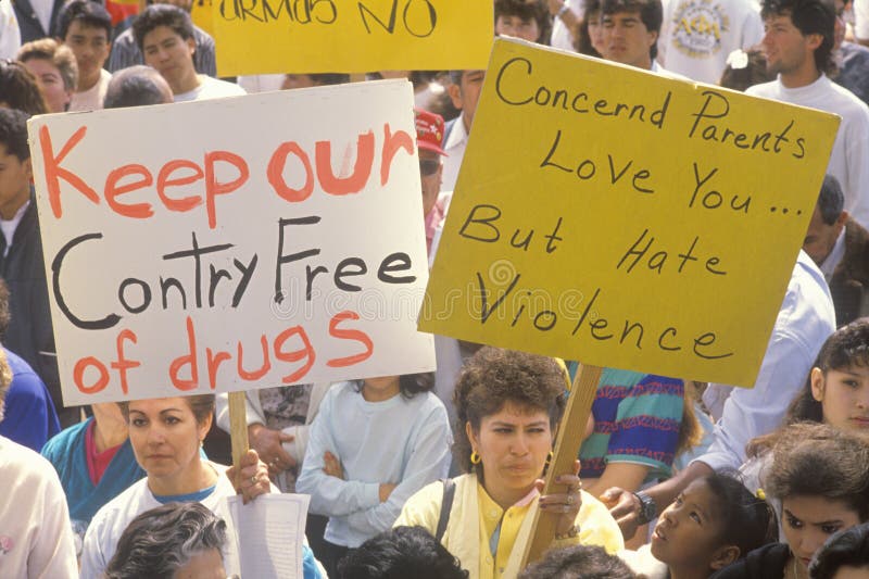 Anti-gang community march editorial stock image. Image of north - 26271499