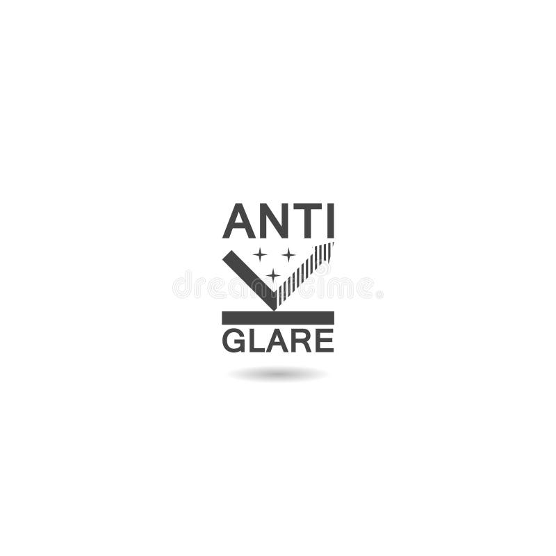 Anti Glare Icon with Shadow Stock Vector - Illustration of color ...