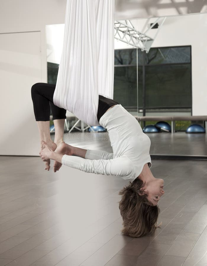 Anti Gravity Yoga stock image. Image of posture, alternative - 25651511