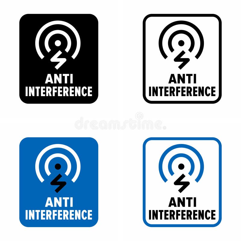 `Anti Interference` Filter and Function Information Sign Stock Vector ...