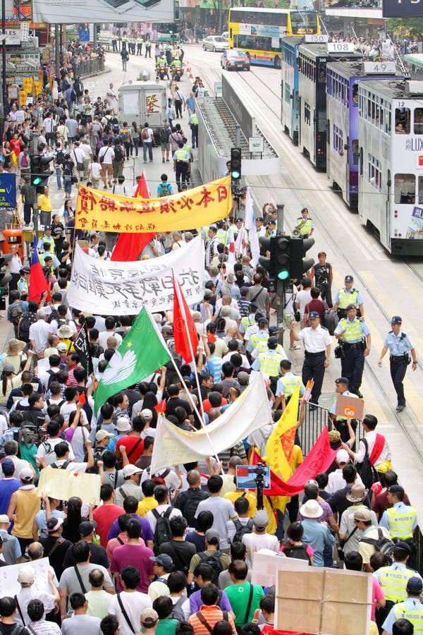 Anti Japan Protests in Hong Kong Editorial Photo - Image of chinese ...