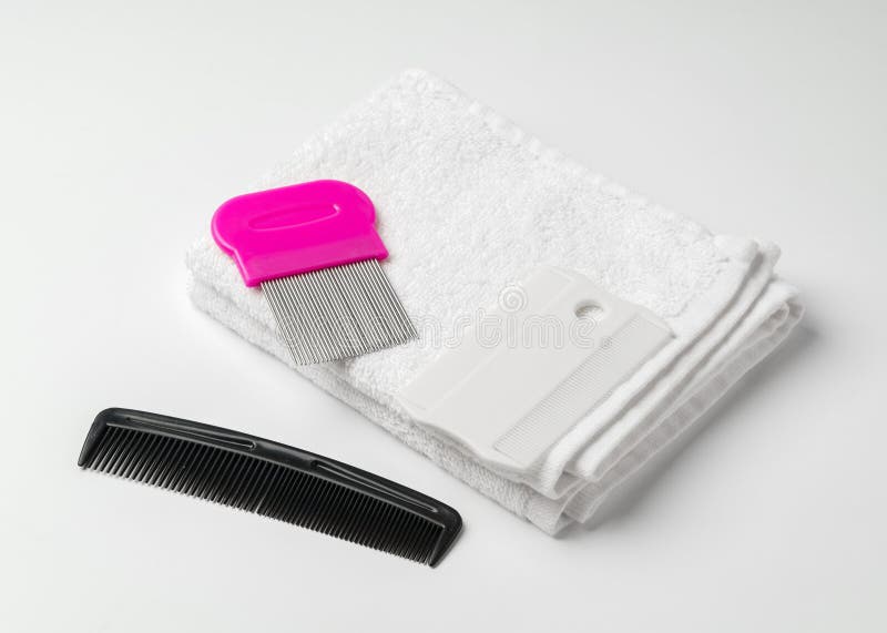 Anti Lice Combs Towel White Background Close Up Stock Photos - Free ...