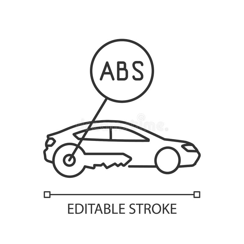 Anti-lock Braking System ABS Warning Light. Stock Vector - Illustration ...