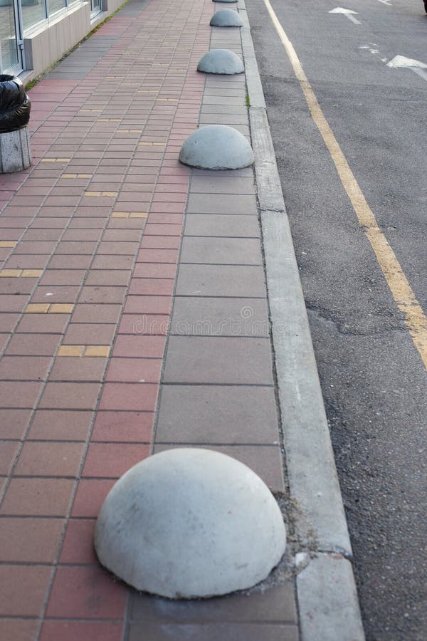 Anti Parking Concrete Stone in the City Stock Image - Image of surface ...