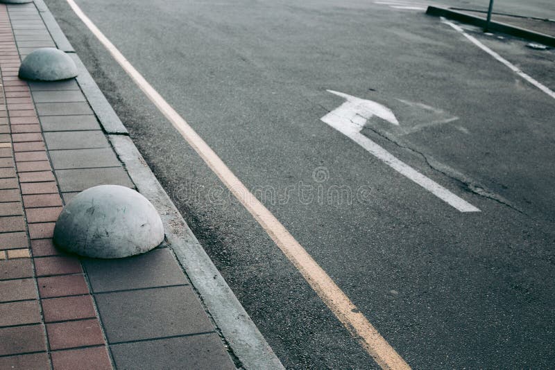 Anti Parking Concrete Stone in the City Stock Image - Image of block ...