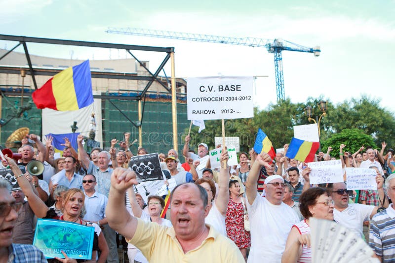 Anti Presidential Protest in Bucharest, Romania Editorial Photo - Image ...