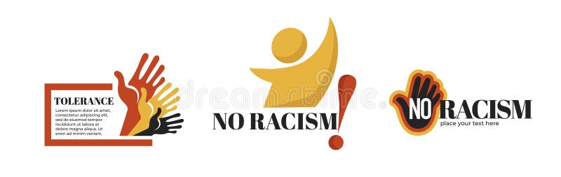 Anti Racism Equality Emblem Design Stock Vector - Illustration of ...