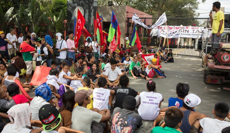 Anti-regering Protest, Manila, Philippines Redaktionell Foto - Bild av ...