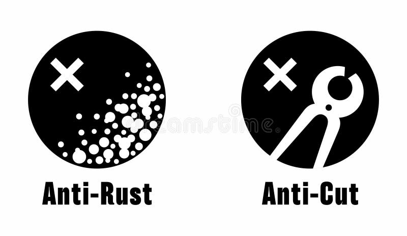 Anti-rust Logo Vector Badge Icon Set Stock Vector - Illustration of ...
