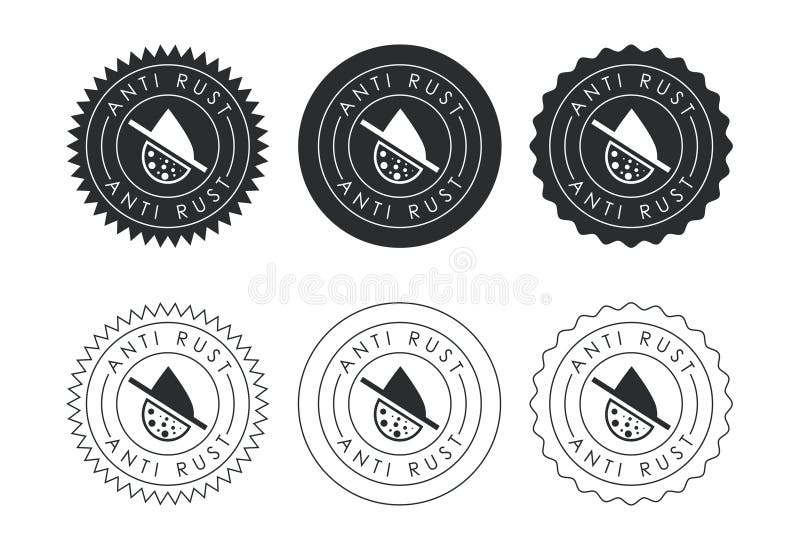 Anti Rust Icon Design Illustration. Anti Oxidation Sign, Rust Resistant ...