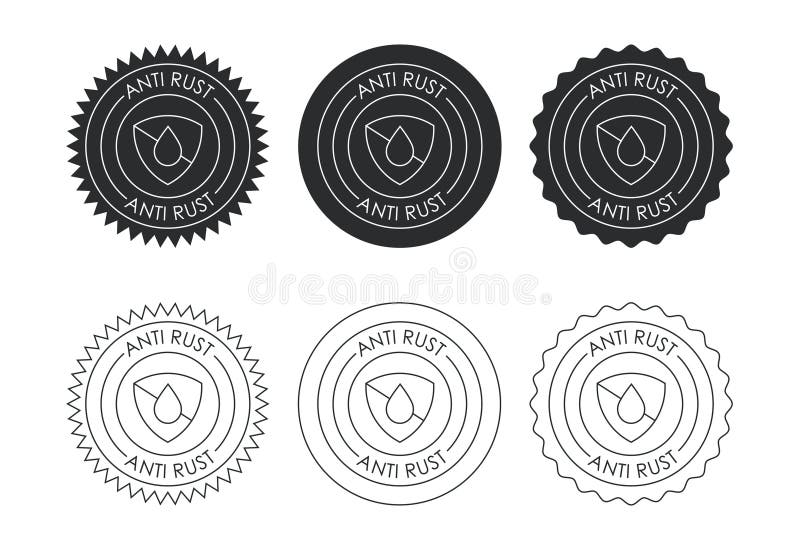 Anti Rust Icon Design Illustration. Anti Oxidation Sign, Rust Resistant ...