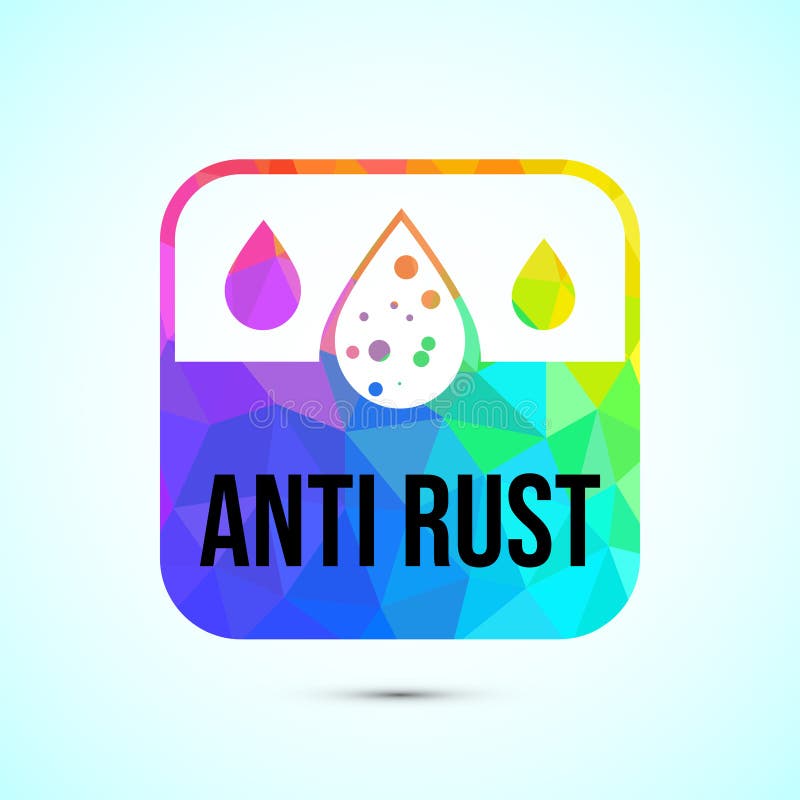 Anti Rust Icon Design Illustration. Anti Oxidation Sign, Rust Resistant ...