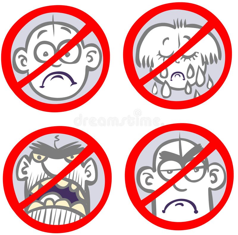 Anti-sadness signs. stock illustration. Illustration of urban - 28905034