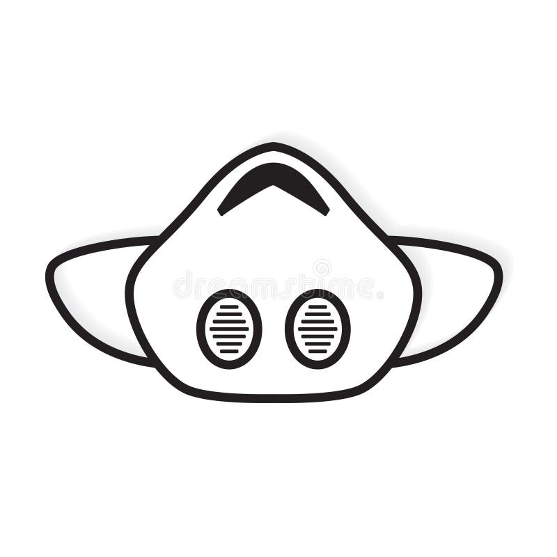 Anti smog mask icon stock vector. Illustration of atmosphere - 146932819