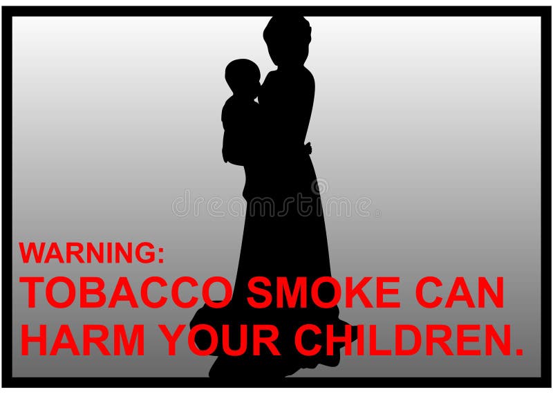 Anti-smoking Warnings Image Of A Mother Who Holds The Baby In Her Hands ...