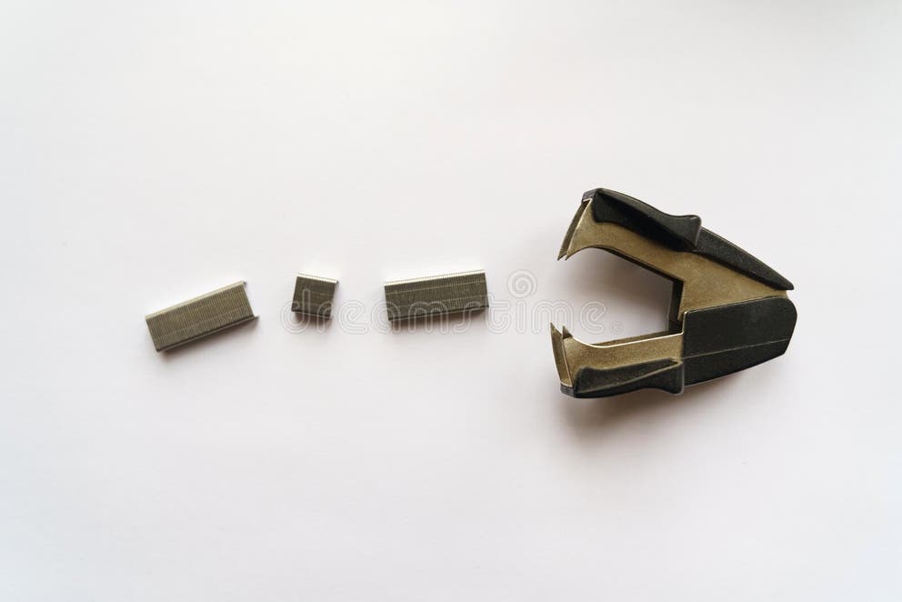 Anti-Stapler Devours Staples Stock Image - Image of antistapler, macro ...