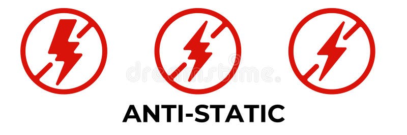 Anti Static Electric Power Thunder Flash Bolt Vector Icon Stock Vector ...