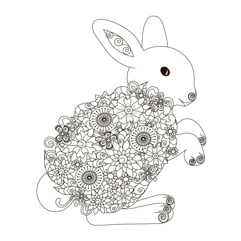 Abstract Rabbit Head Portrait, Hare from Multicolored Paints. Colored ...